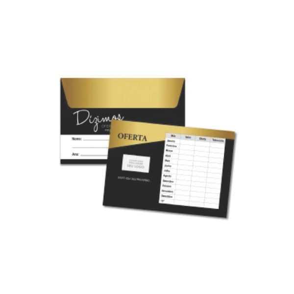 Kit Envelope Dizimo Personalizado | Ninja Brindes