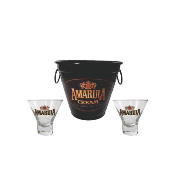 Kit Licor - Amarula Mini com Copos Personalizado | Ninja Brindes