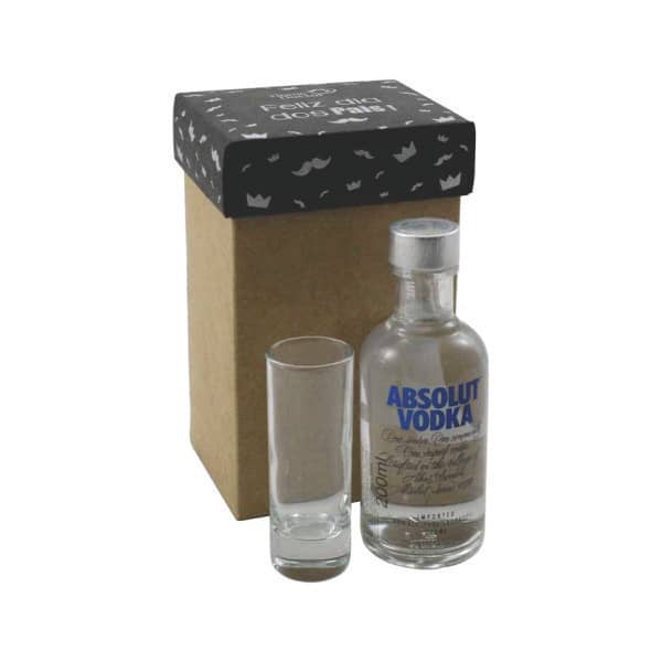 Kit Vodka Absolut 200ML e Copo Personalizado | Ninja Brindes